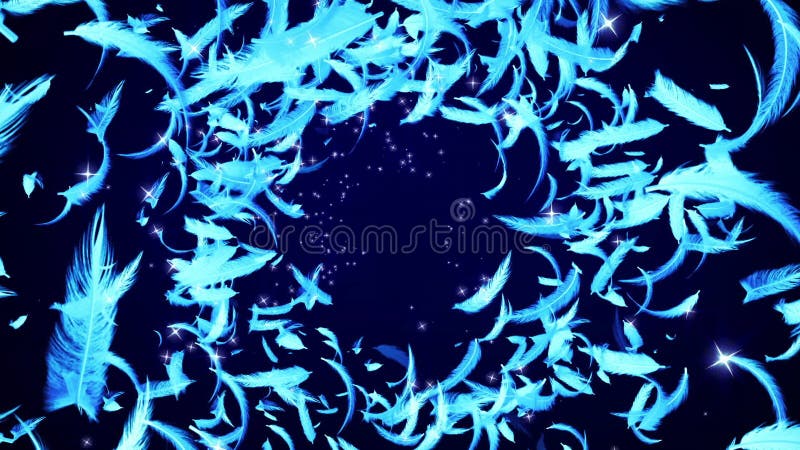 Glow Shiny Feather Particle Loop Animation Stock Footage - Video of ...