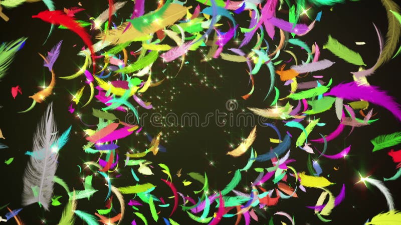 Glow Shiny Feather Particle Loop Animation Stock Footage - Video of ...