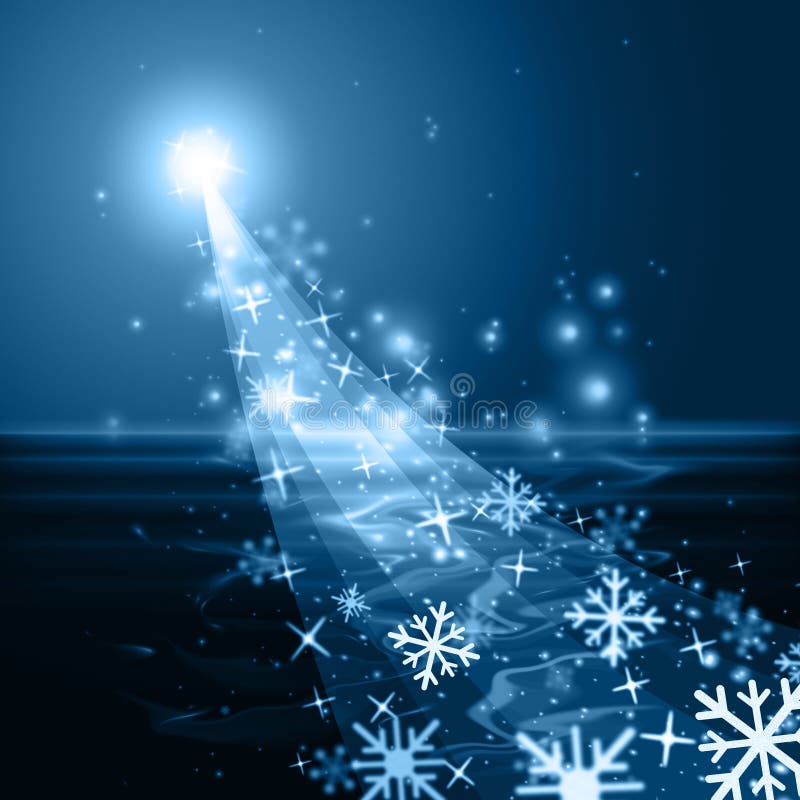 Glow Snowflake Shows Ice Crystal and Blazing Stock Illustration ...