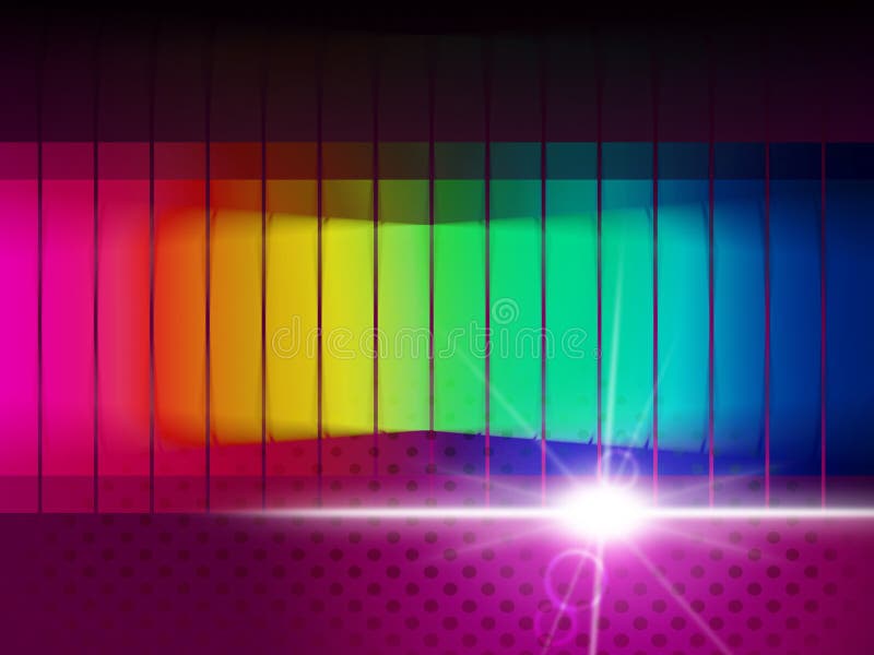 Glow Spectrum Shows Color Guide and Chromatic Stock Illustration ...