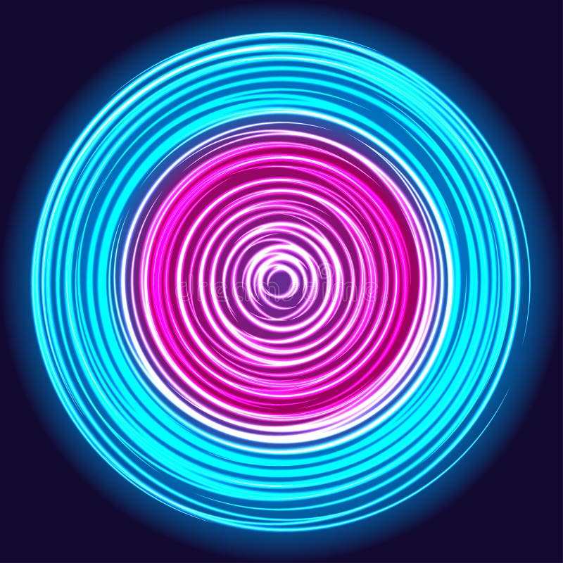 Glow spin neon circles stock vector. Illustration of geometric - 89212841