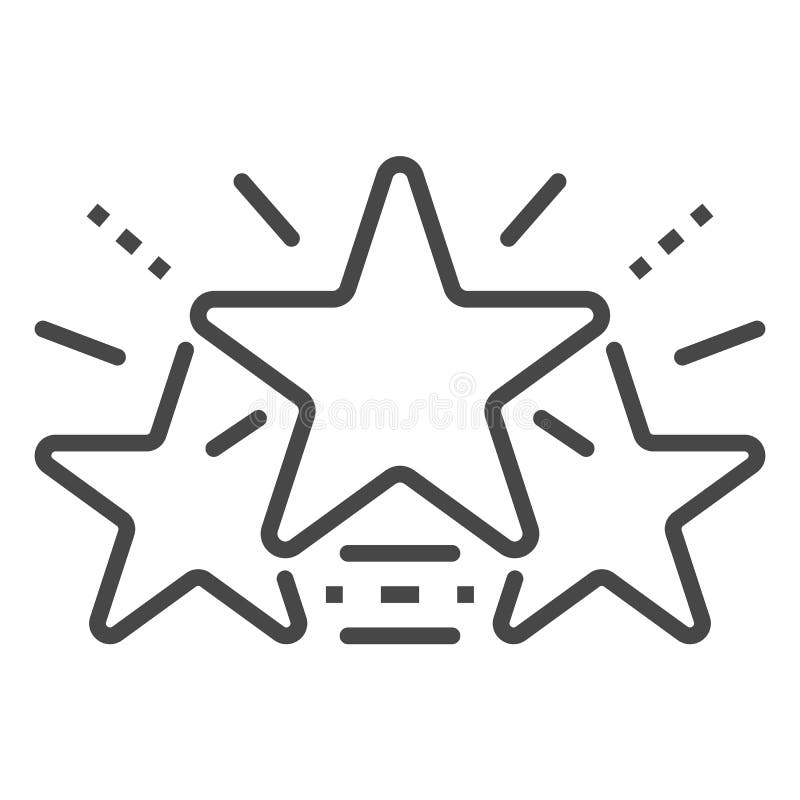 Glow Stars Icon, Outline Style Stock Vector - Illustration of bright ...