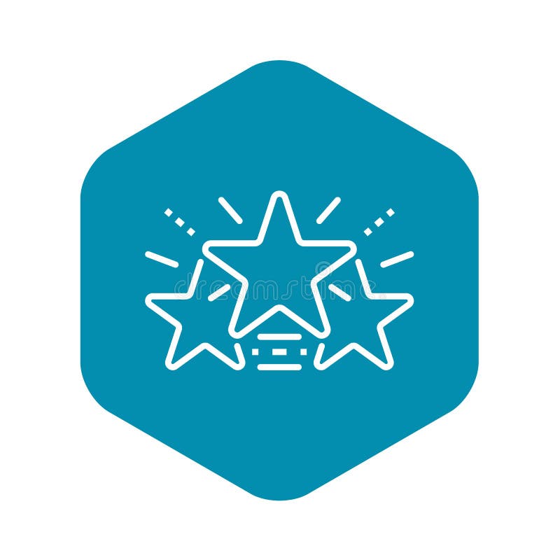 Glow Stars Icon, Outline Style Stock Vector - Illustration of icon ...