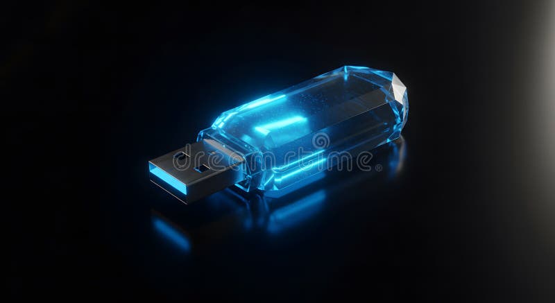 Glow Stick on a Dark Surface with Light Reflection Stock Illustration ...