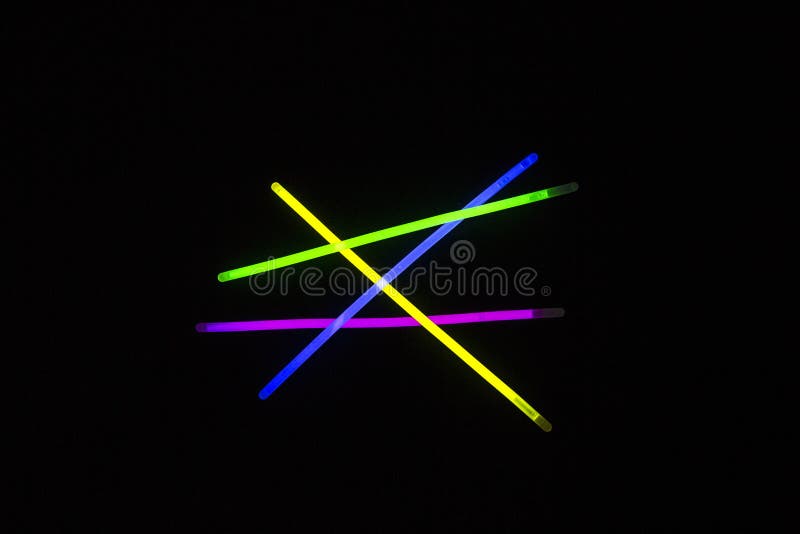 Glow Sticks Fluorescent Lights Stock Image - Image of color, circle ...