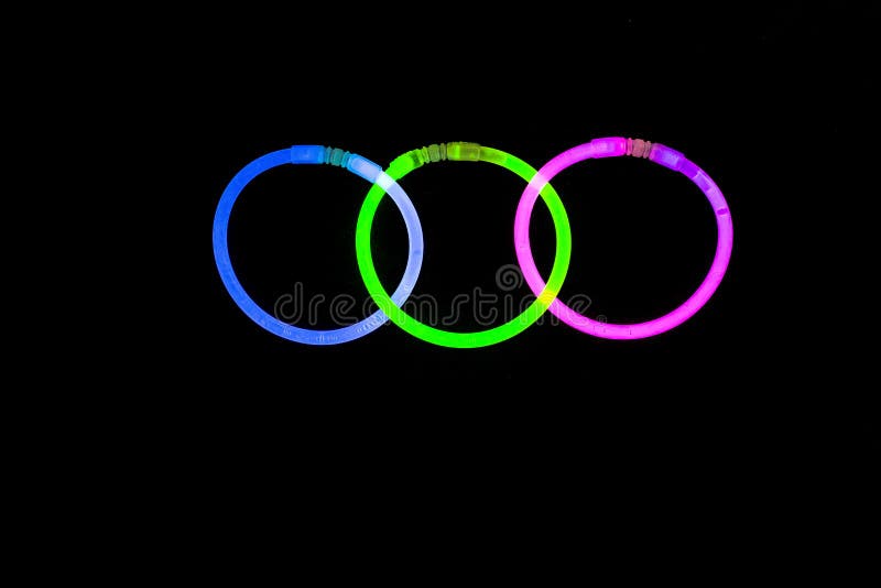Glow Sticks Fluorescent Lights Stock Image - Image of glowing, flash ...