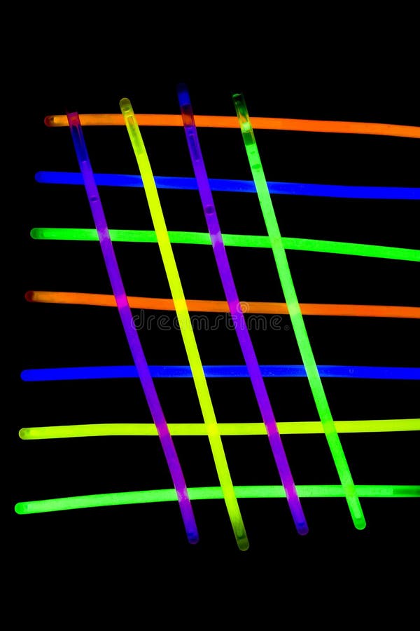 Glow Sticks Fluorescent Lights Stock Image - Image of lamp, disco: 94873763