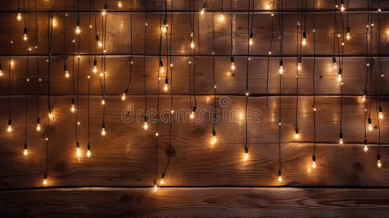 Glow Strings of Lights Frame Stock Illustration - Illustration of ...