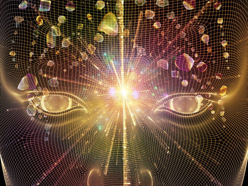 Glow of Thought stock illustration. Illustration of cyberspace - 45497653