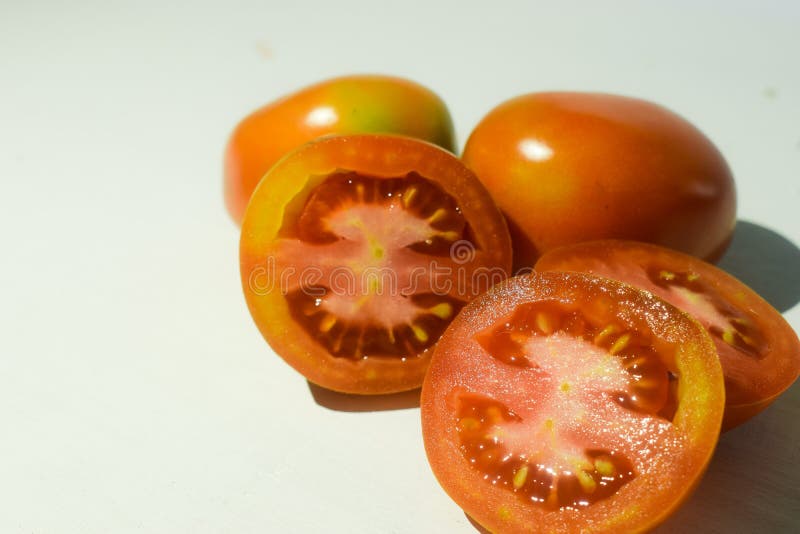 Glow tomato surface. stock photo. Image of cuisine, breakfast - 186665312