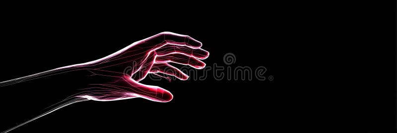 Glow of Touchless Payment System in Hand Scan Animation Demonstrating ...