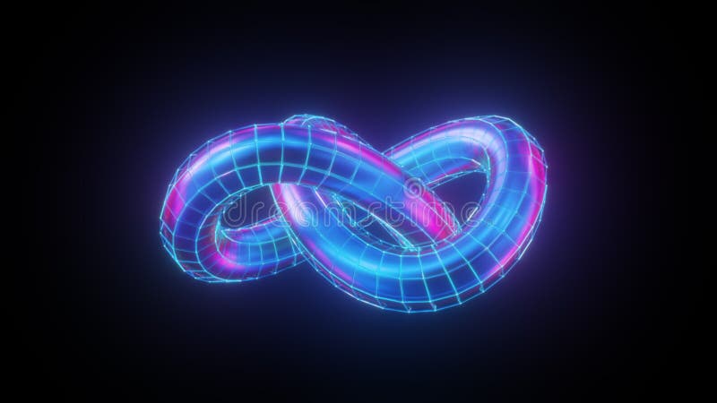 Glow Twisted torus stock footage. Video of spiral, structure - 345086962
