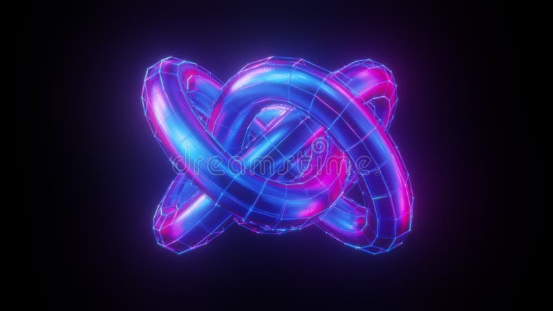 Glow Twisted torus stock footage. Video of torus, background - 345087484