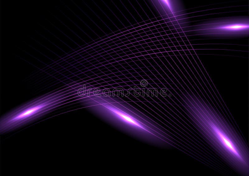 Glow Violet Minimal Lines Abstract Futuristic Tech Background Stock ...