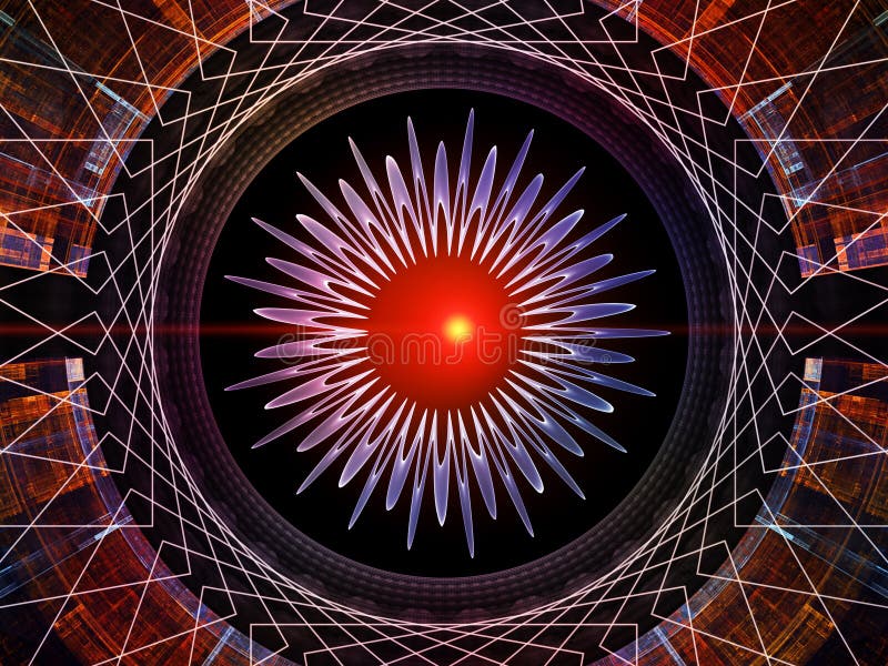 Glow of the Virtual Space stock illustration. Illustration of pattern ...