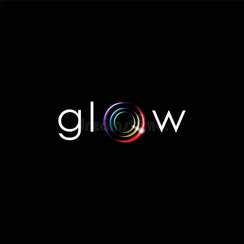 Glow Wordmark Logo Icon Vector Template Stock Vector - Illustration of ...