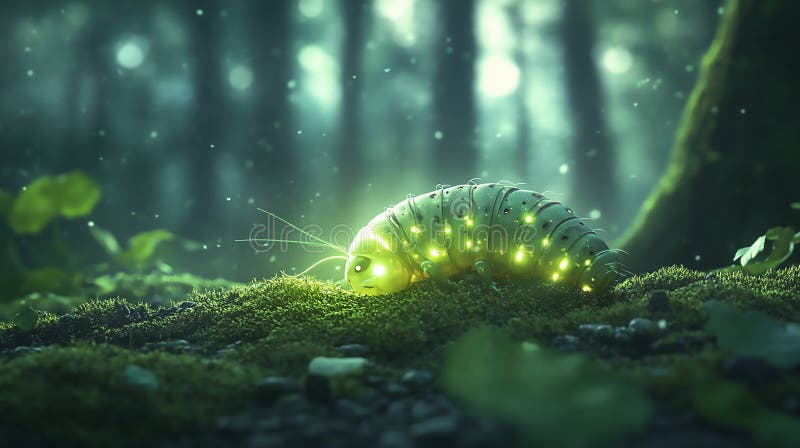 Tiny Bioluminescent Glow Worm Stock Illustrations – 6 Tiny ...