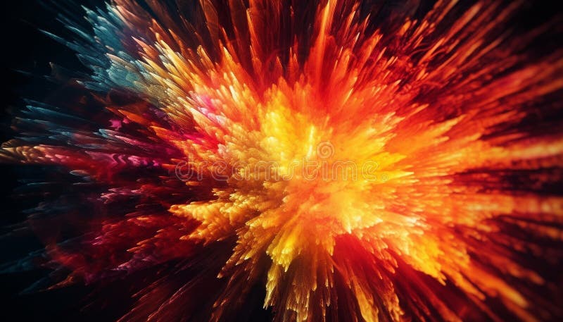 Glowing Abstract Backdrop Exploding with Vibrant Colors Generated by AI ...