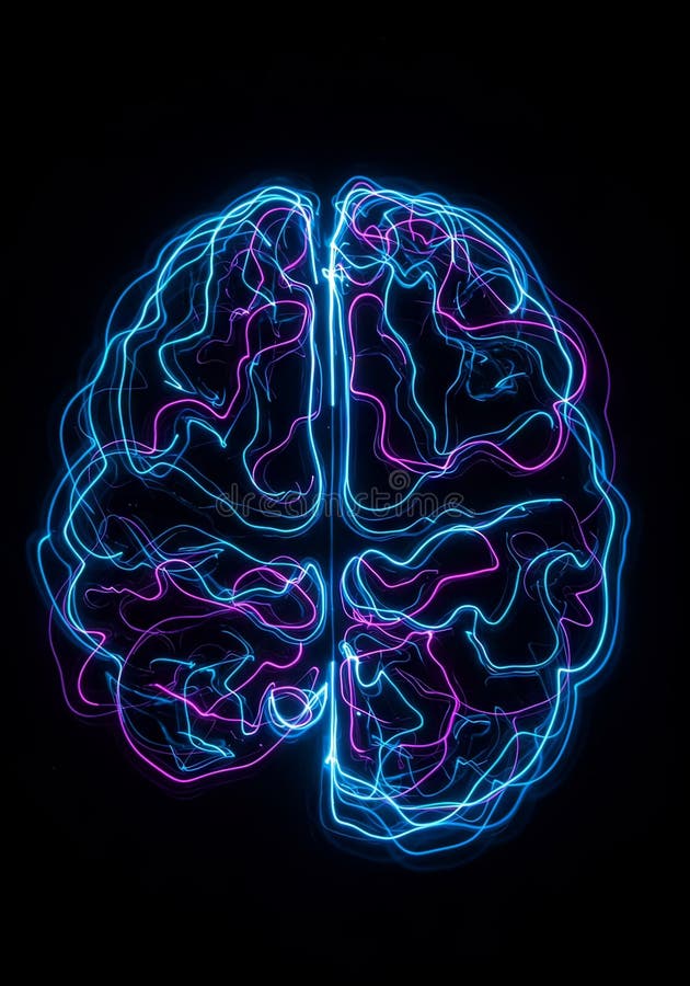 Brain. Digital Brain in Hand. 3D Science and Technology Concept. Neural ...