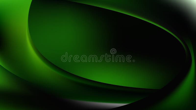 Glowing Abstract Cool Green Wave Background Stock Vector - Illustration ...