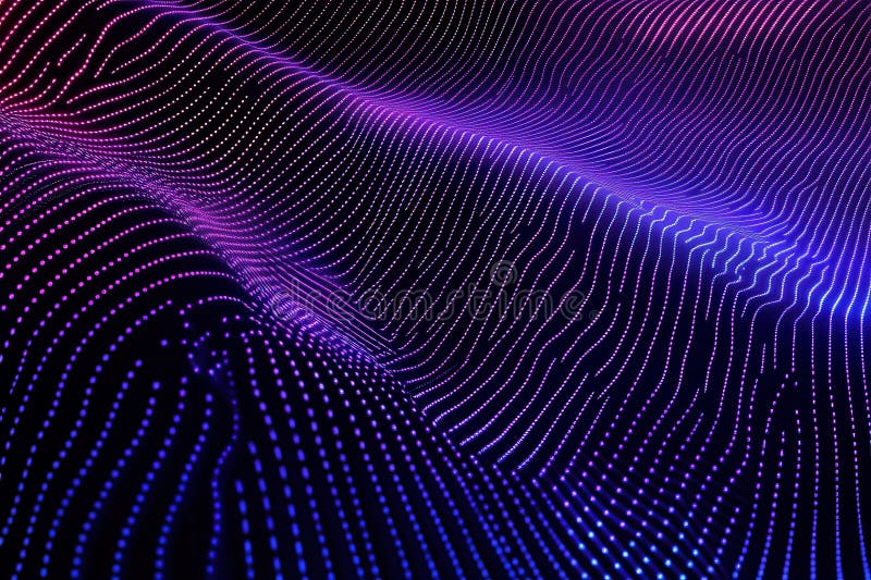 Glowing Abstract Digital Pattern with Neon Lines Creating a Subtle Grid ...