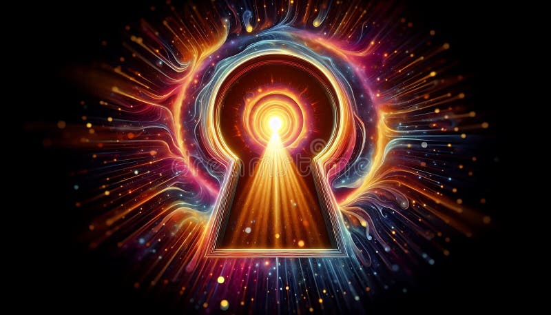 Abstract Keyhole Logo Icon Vector. Lock Icon Sign Stock Vector ...