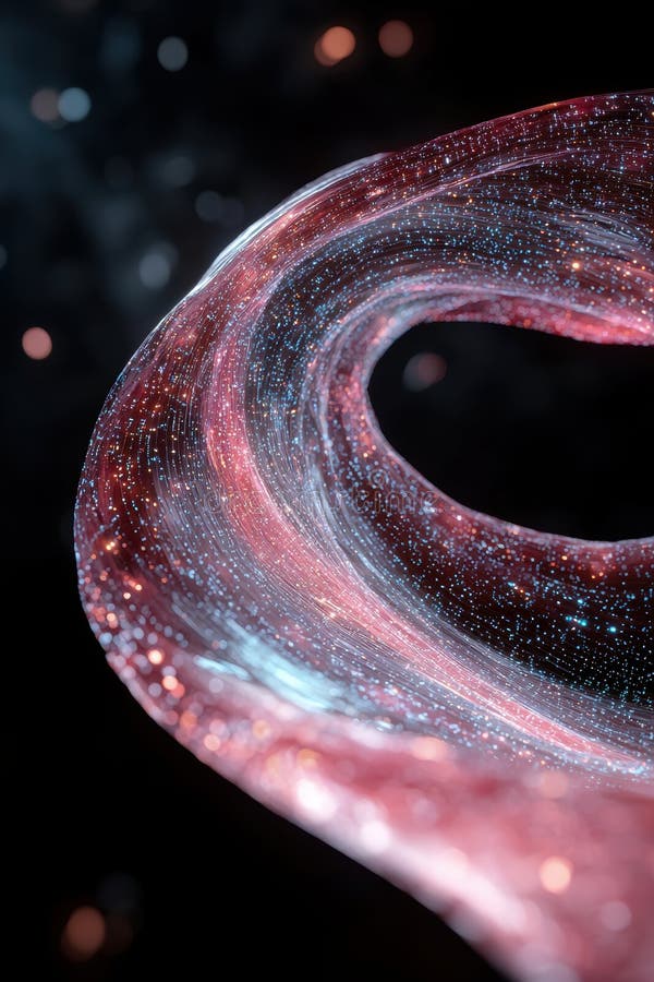 Glowing Abstract Particle Swirl Stock Illustration - Illustration of ...