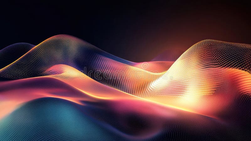 Glowing Abstract Technological Design for Digital Applications Stock ...