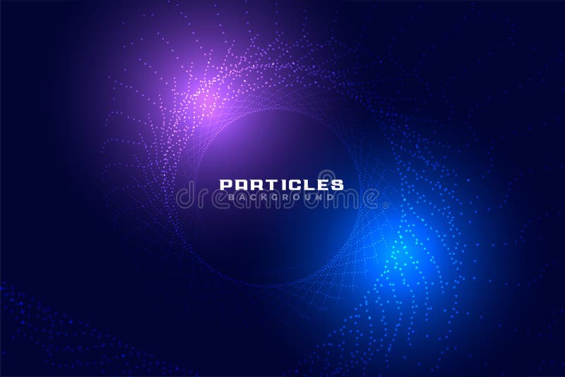 Glowing Abstract Technology Style Particles Background Design Stock ...