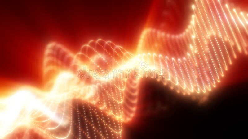 Glowing Abstract Waves of Golden Light Flowing Across a Dark Background ...