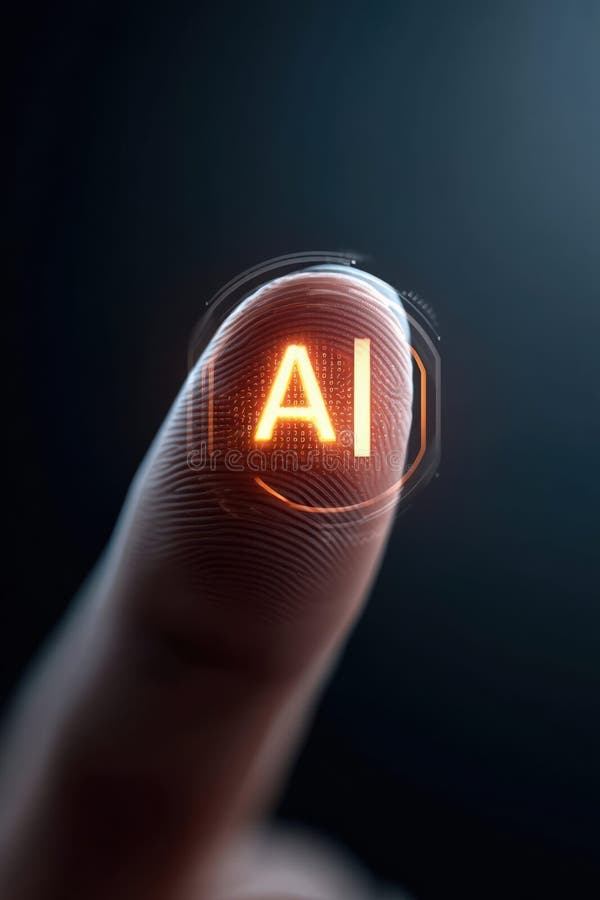 A Glowing Ai Embedded in a Finger Represents the Future of Artificial ...