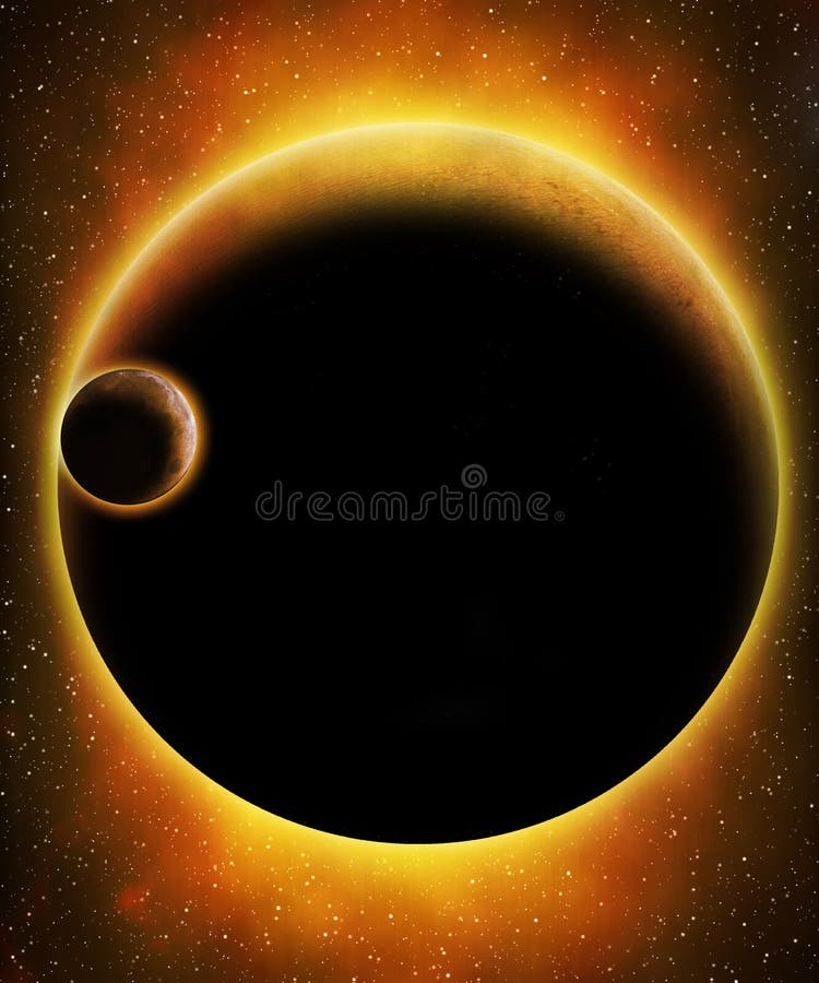 Glowing alien planet stock illustration. Illustration of fire - 2802057
