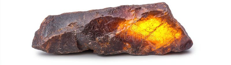 Glowing Amber Rock Formation Stock Illustration - Illustration of ...