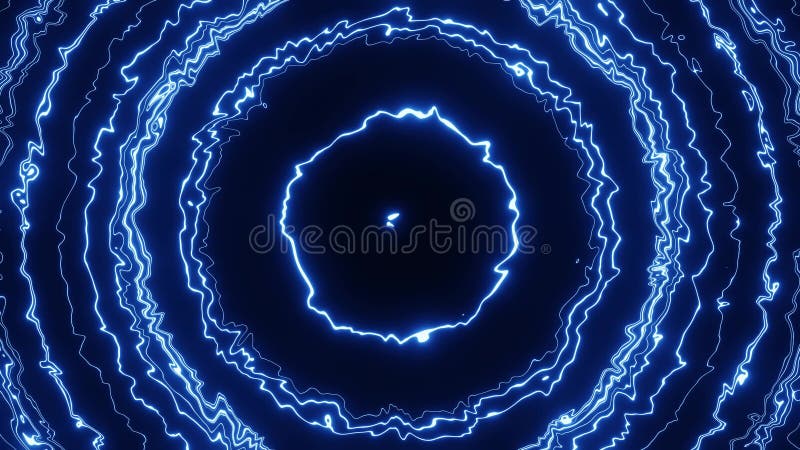 Glowing Animation Cyan Plasma Pulsing Different Sizes Circles or Rings ...
