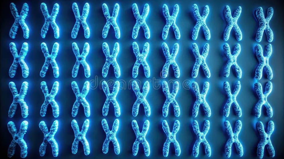 A Glowing Array of Chromosomes a Scientific Visualization of Genetic ...