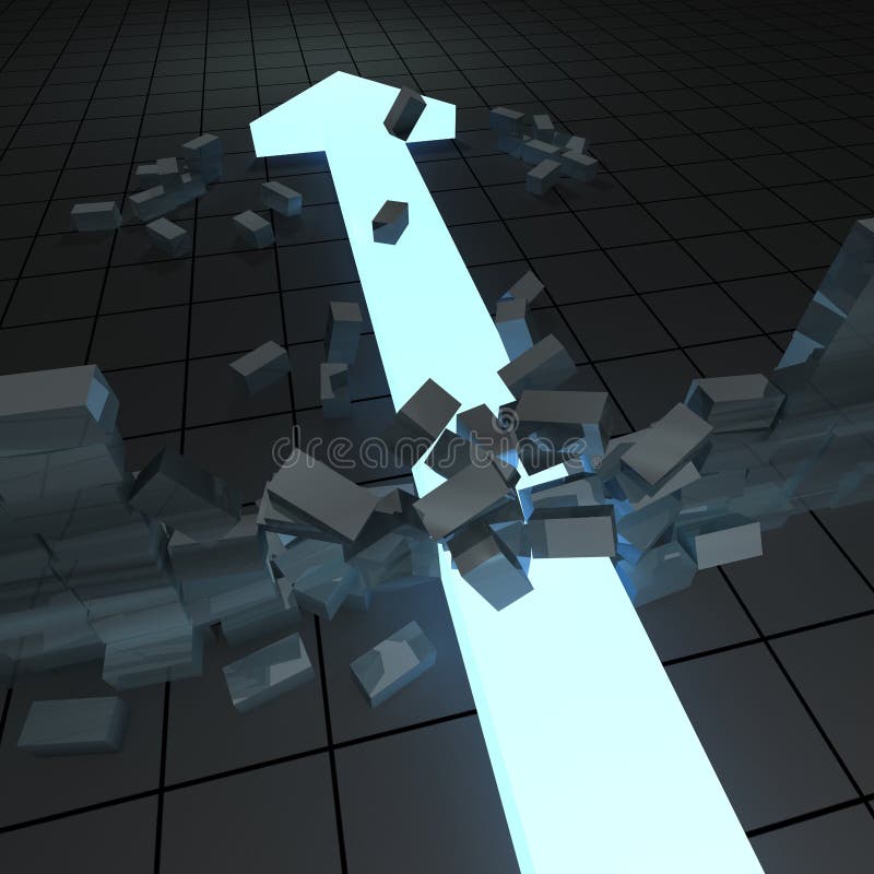 Glowing arrow stock illustration. Illustration of analysis - 14937180