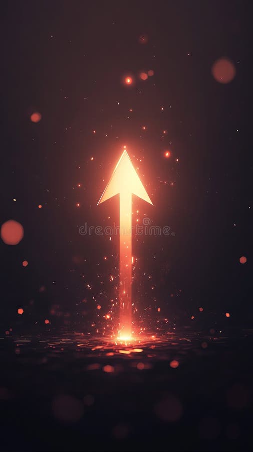 Glowing Arrow Illuminates Path with Vibrant Energy and Modern Design ...