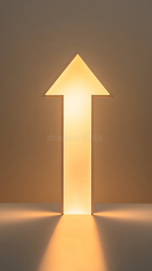 Glowing Arrow Illuminating Pathway: Modern Symbol of Progress and ...