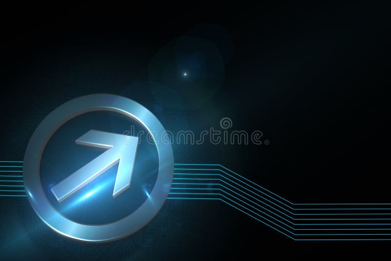 Glowing Arrow Pointing To the Right Corner Stock Illustration ...