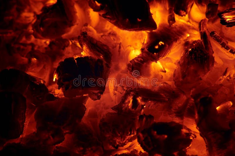 Glowing ashes - embers stock photo. Image of glow, blaze - 36117706