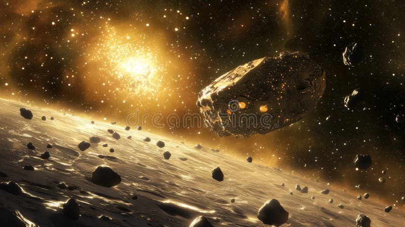Glowing Asteroid Mining Facility Illuminates the Vastness of Space Amid ...