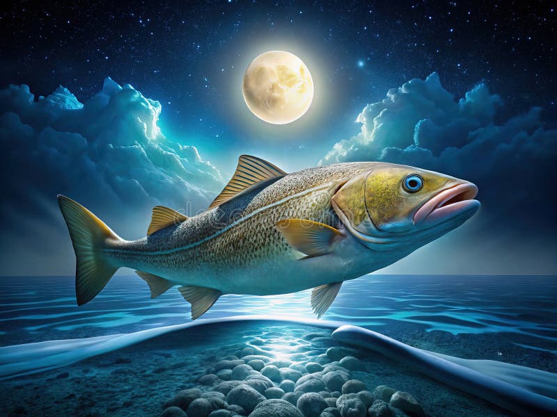 Glowing Atlantic Cod a Dramatic Still Life of Fresh Seafood Perfect for ...