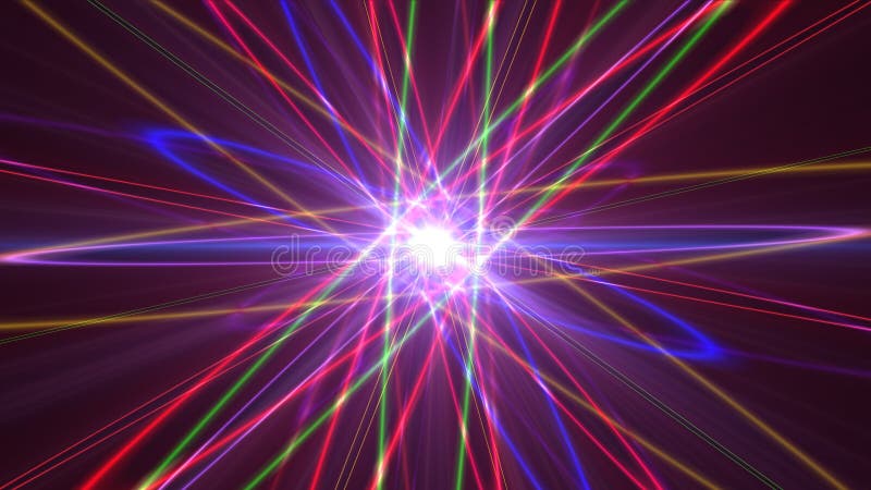 Glowing Atom Structure with Light Ring Stock Illustration ...