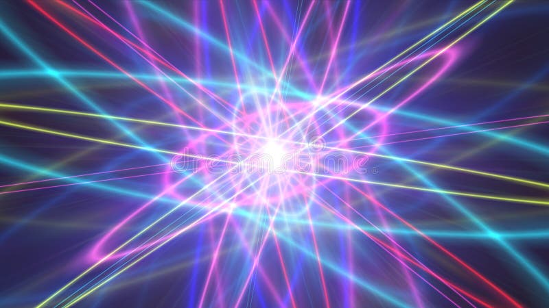 Glowing Atom Structure with Light Ring Stock Illustration ...