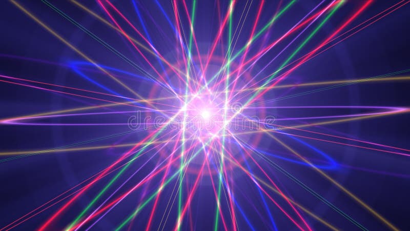 Glowing Atom Structure with Light Ring Stock Illustration ...