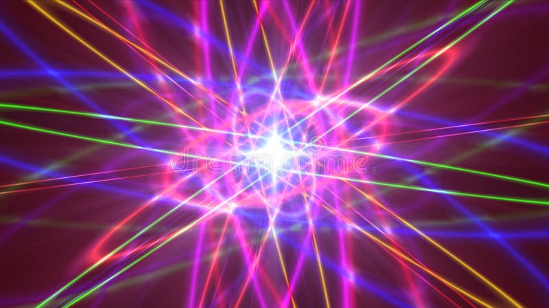 Glowing Atom Structure with Light Ring Stock Illustration ...