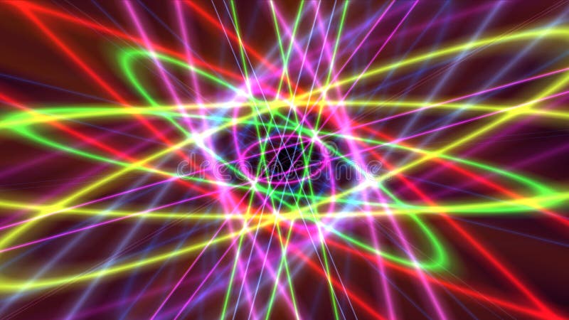 Glowing Atom Structure with Light Ring Stock Illustration ...