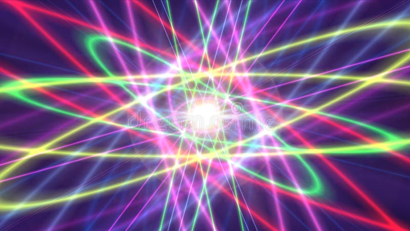 Glowing Atom Structure with Light Ring Stock Illustration ...