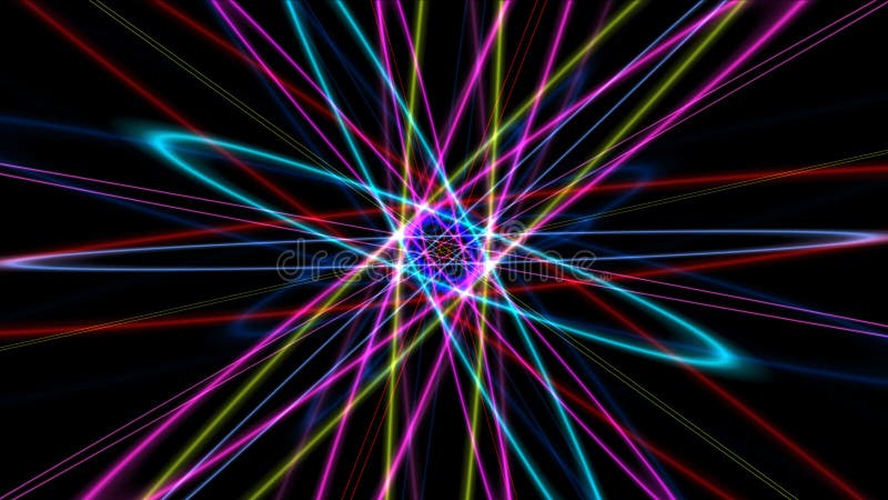 Glowing Atom Structure with Light Ring Stock Illustration ...