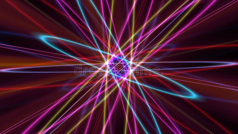 Glowing Atom Structure with Light Ring Stock Illustration ...